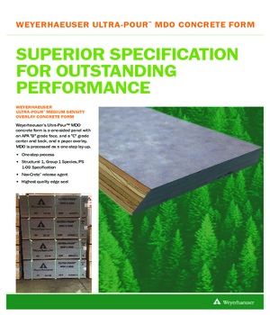 Weyerhaeuser Ultra-Pour™ MDO Concrete Form - WY-6303 :: Weyerhaeuser